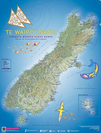Aotearoa New Zealand Te Reo Place Names Poster SI | Barton Marine NZ